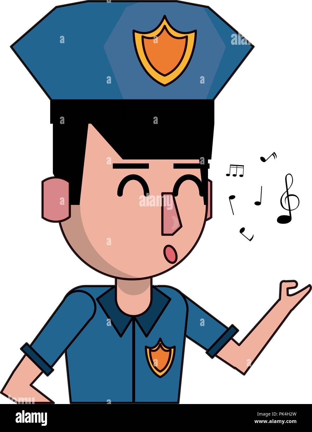 Police profile cartoon colorful Stock Vector Image & Art - Alamy