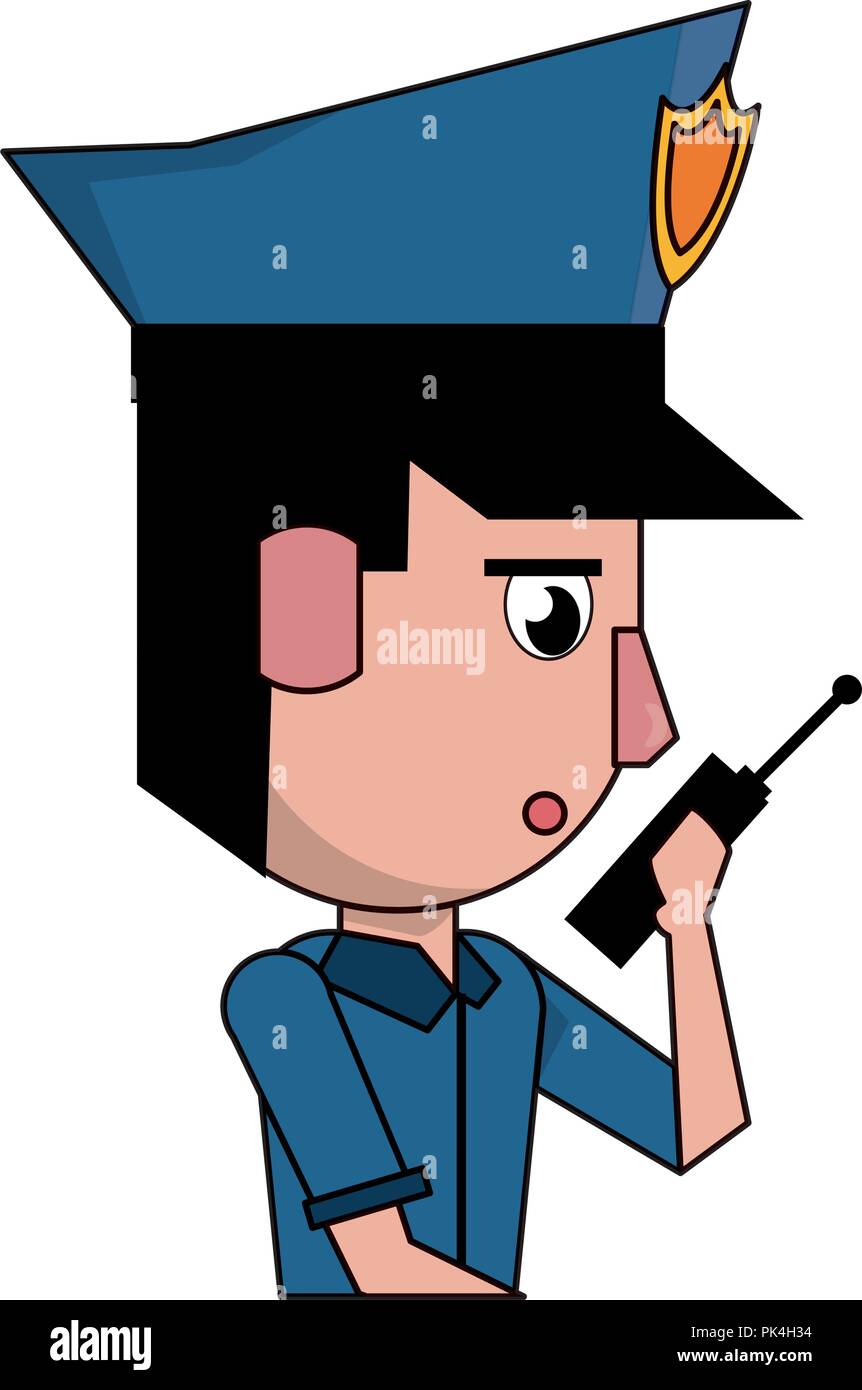 Policeman talking Stock Vector Images - Alamy