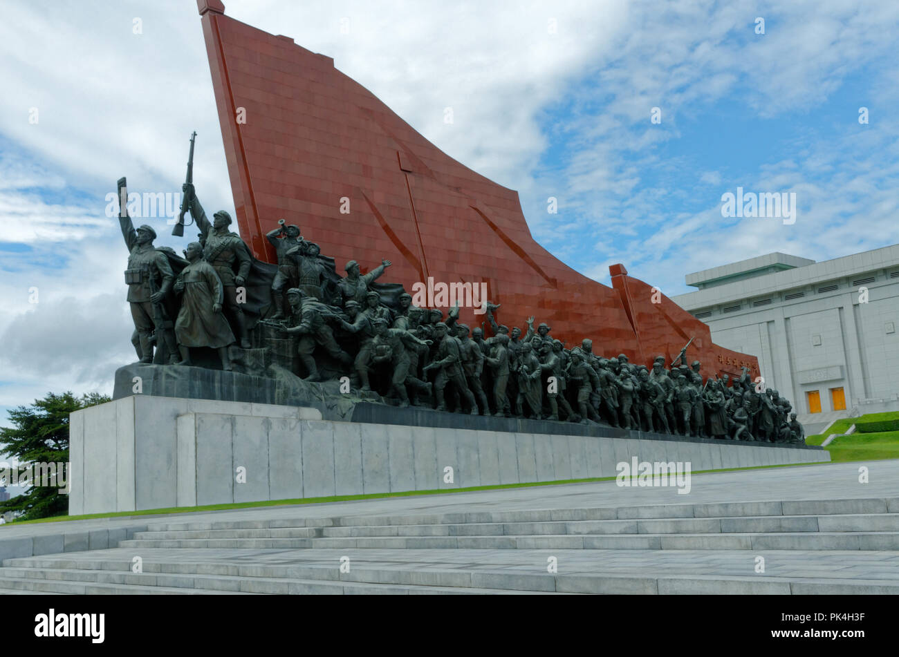 Statues of workers, farmers and soldiers during the revolution against ...