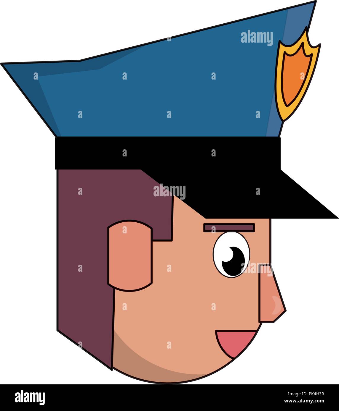 Police face cartoon colorful Stock Vector Image & Art - Alamy