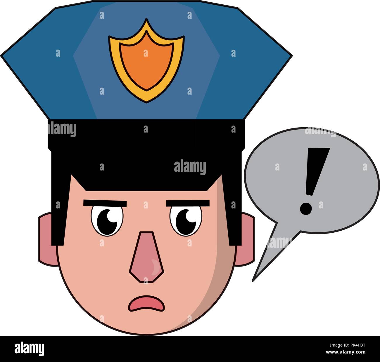 Police face cartoon colorful Stock Vector Image & Art - Alamy