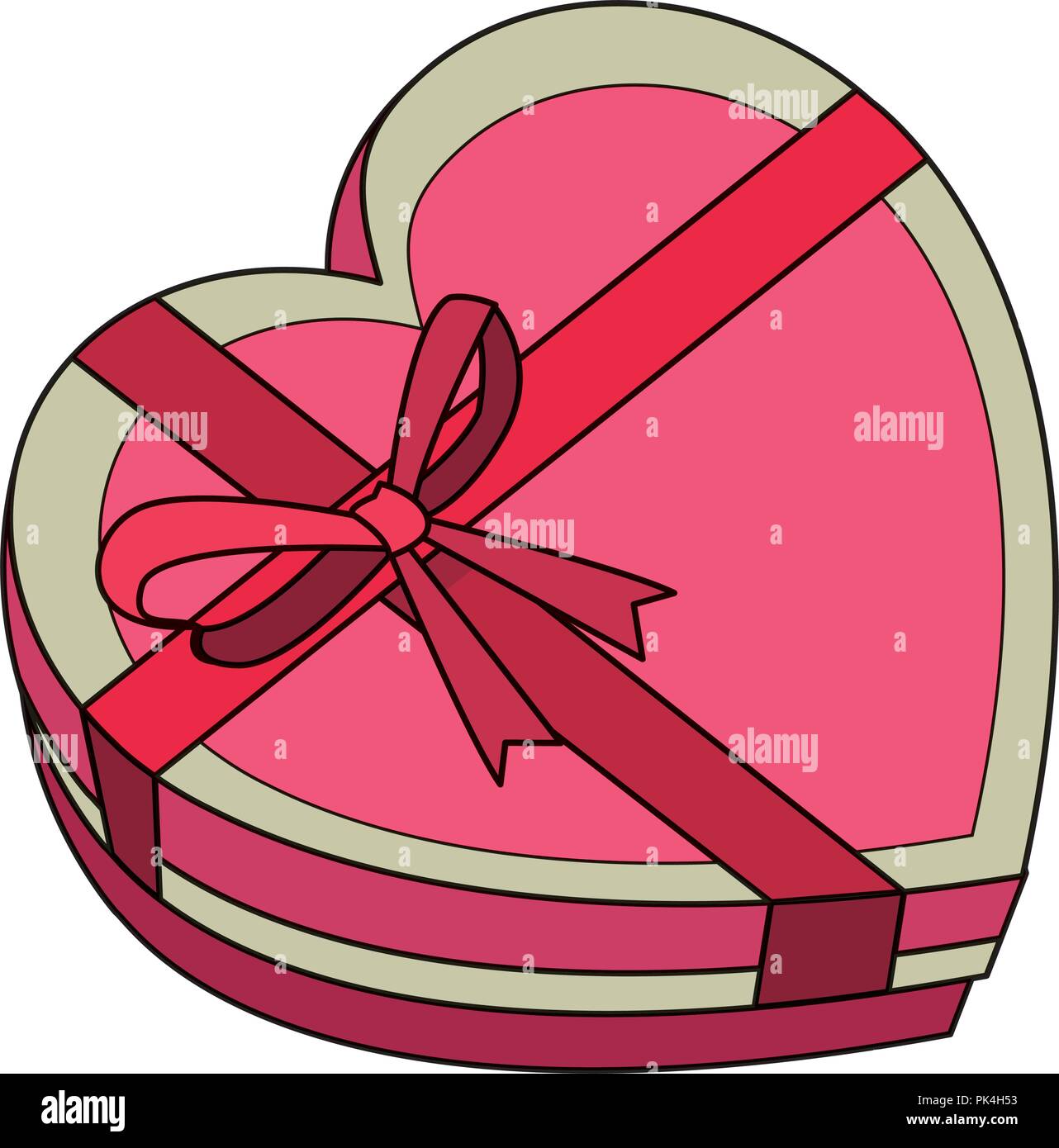 Heart shaped giftbox colorful Stock Vector Image & Art - Alamy