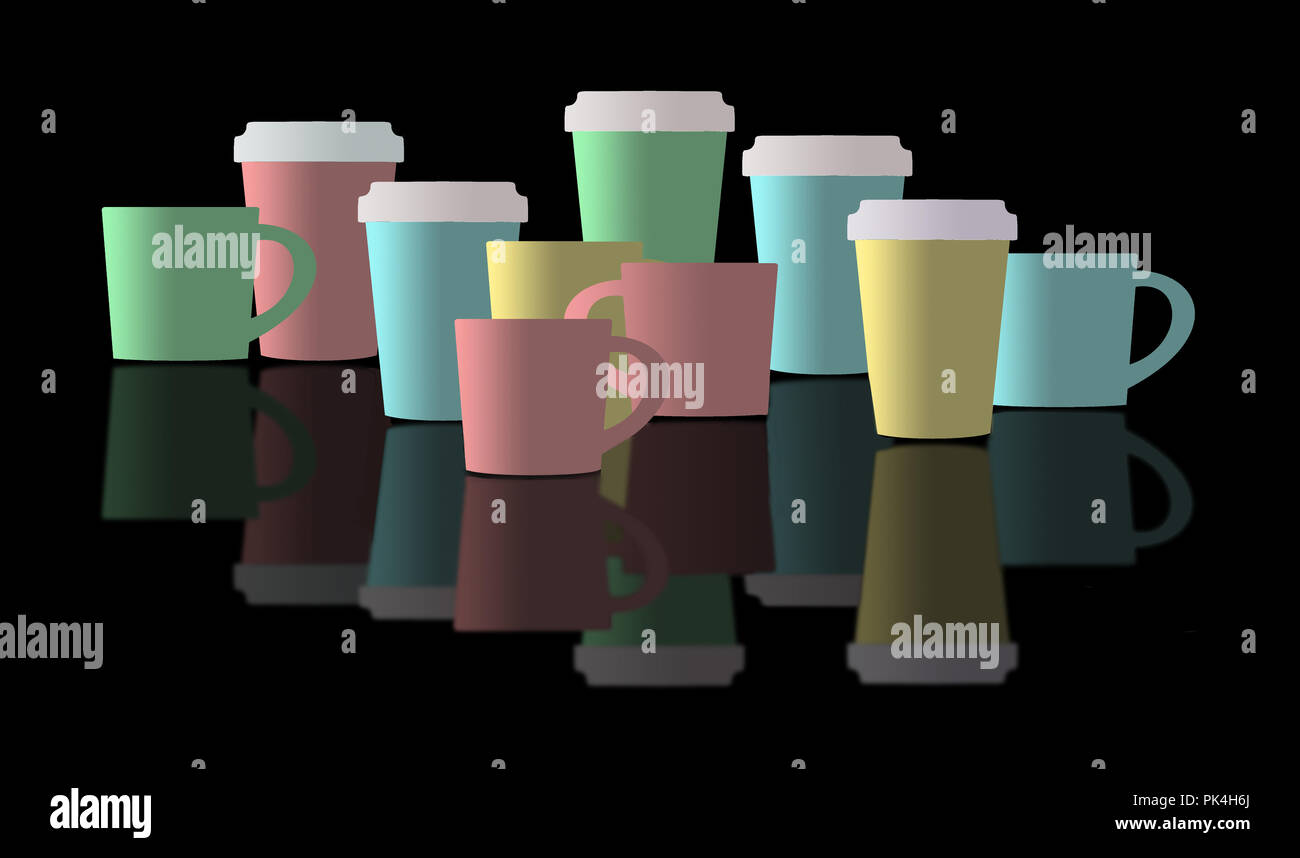 Coffee, a cup of coffee, is the subject of this illustration. Coffee ...