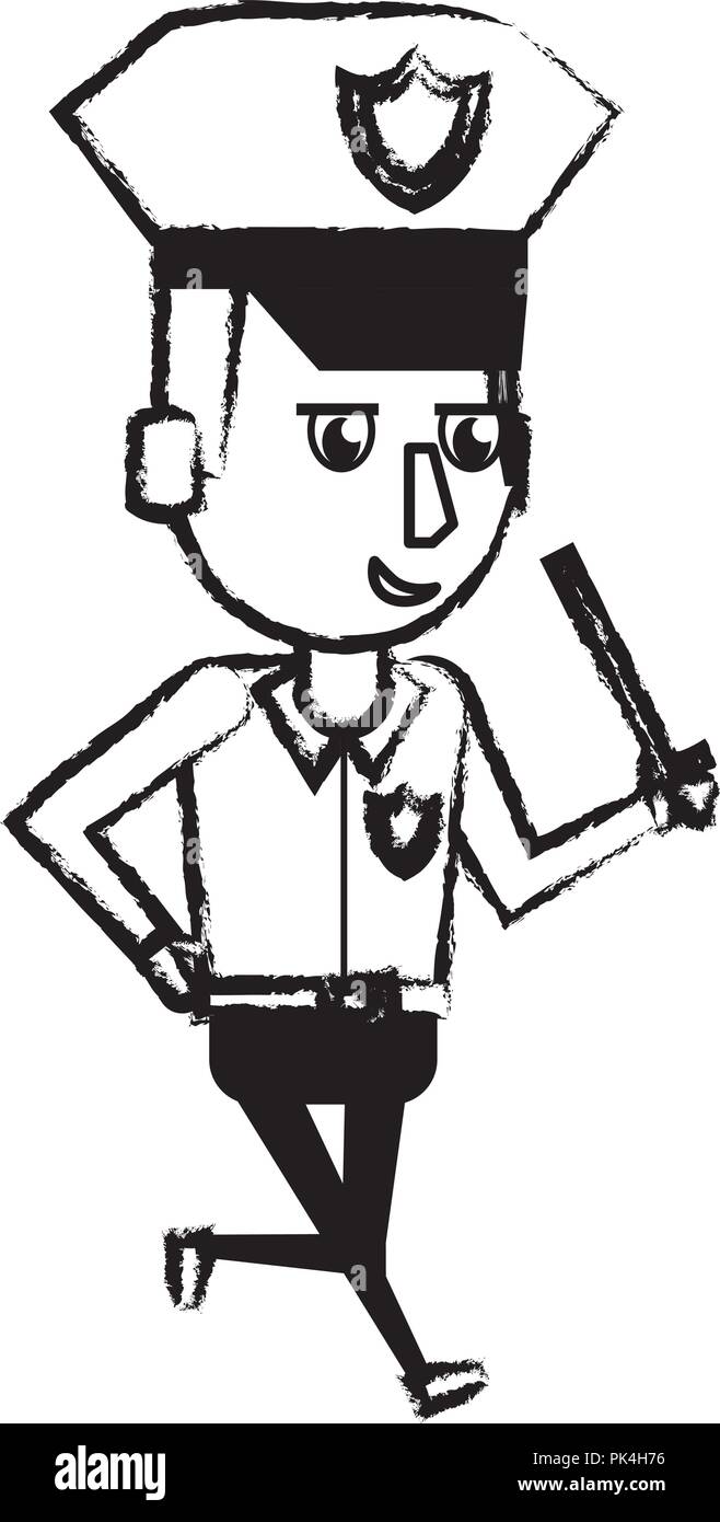 Police officer cartoon sketch Stock Vector Image & Art - Alamy
