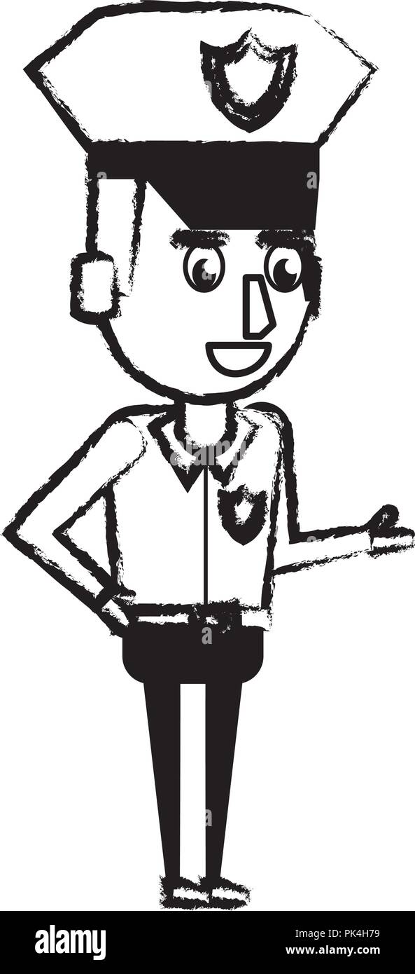 Police officer cartoon sketch Stock Vector Image & Art - Alamy