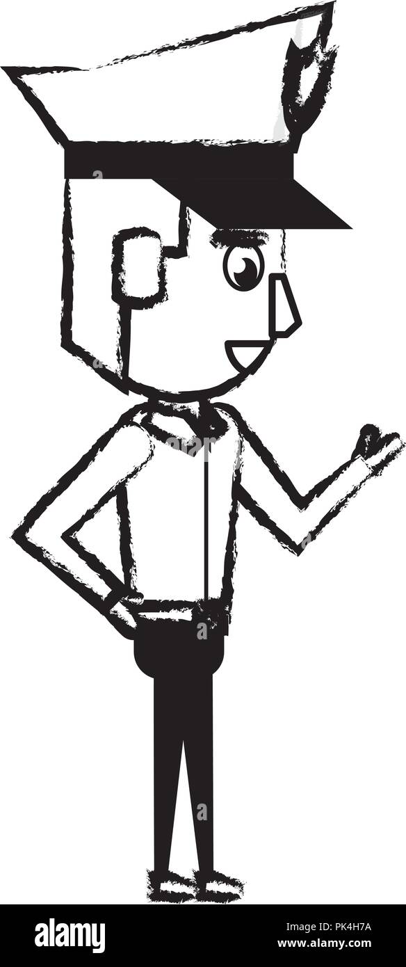 Police officer cartoon sketch Stock Vector Image & Art - Alamy