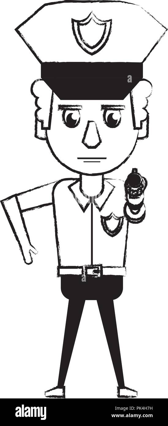 Police officer cartoon sketch Stock Vector Image & Art - Alamy