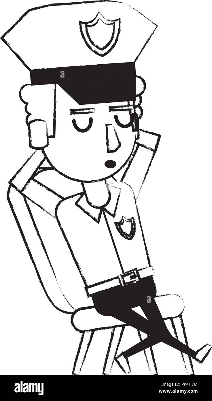 Police officer cartoon sketch Stock Vector Image & Art - Alamy