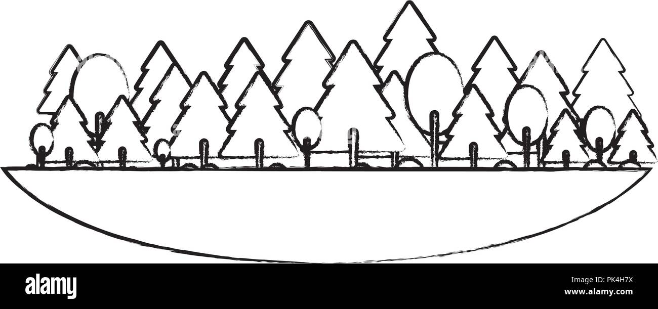 Forest and trees sketch Stock Vector Image & Art - Alamy