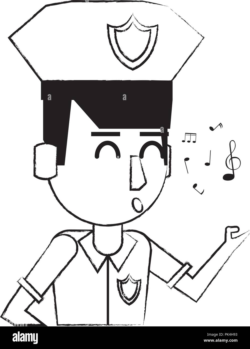 Police profile cartoon sketch Stock Vector Image & Art - Alamy