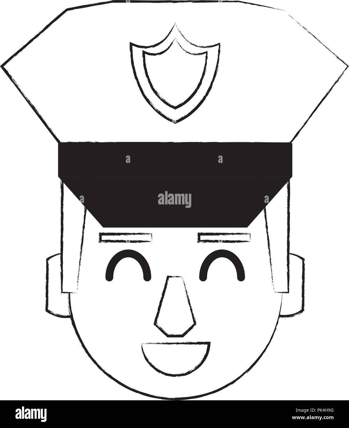 Police face cartoon sketch Stock Vector Image & Art - Alamy
