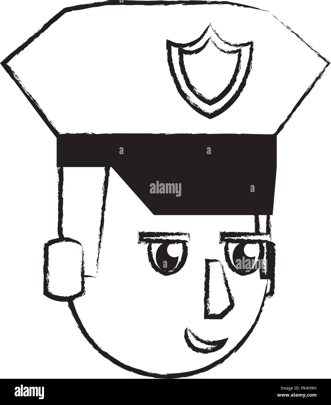 Police face cartoon sketch Stock Vector Image & Art - Alamy