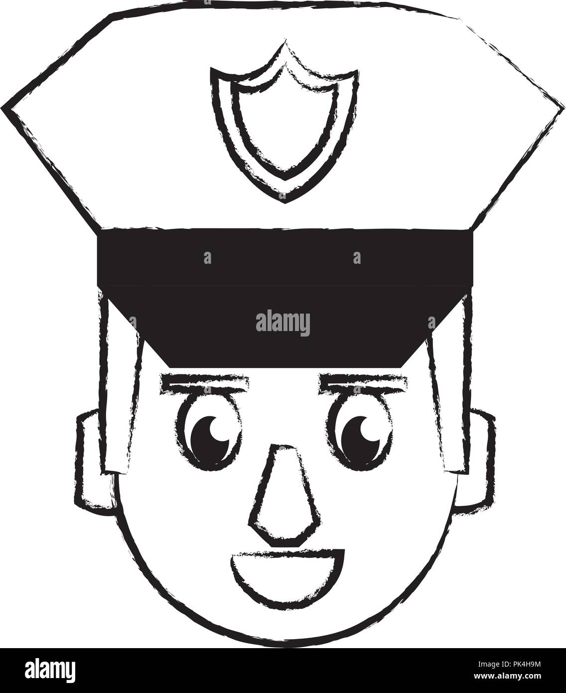 Police face cartoon sketch Stock Vector Image & Art - Alamy
