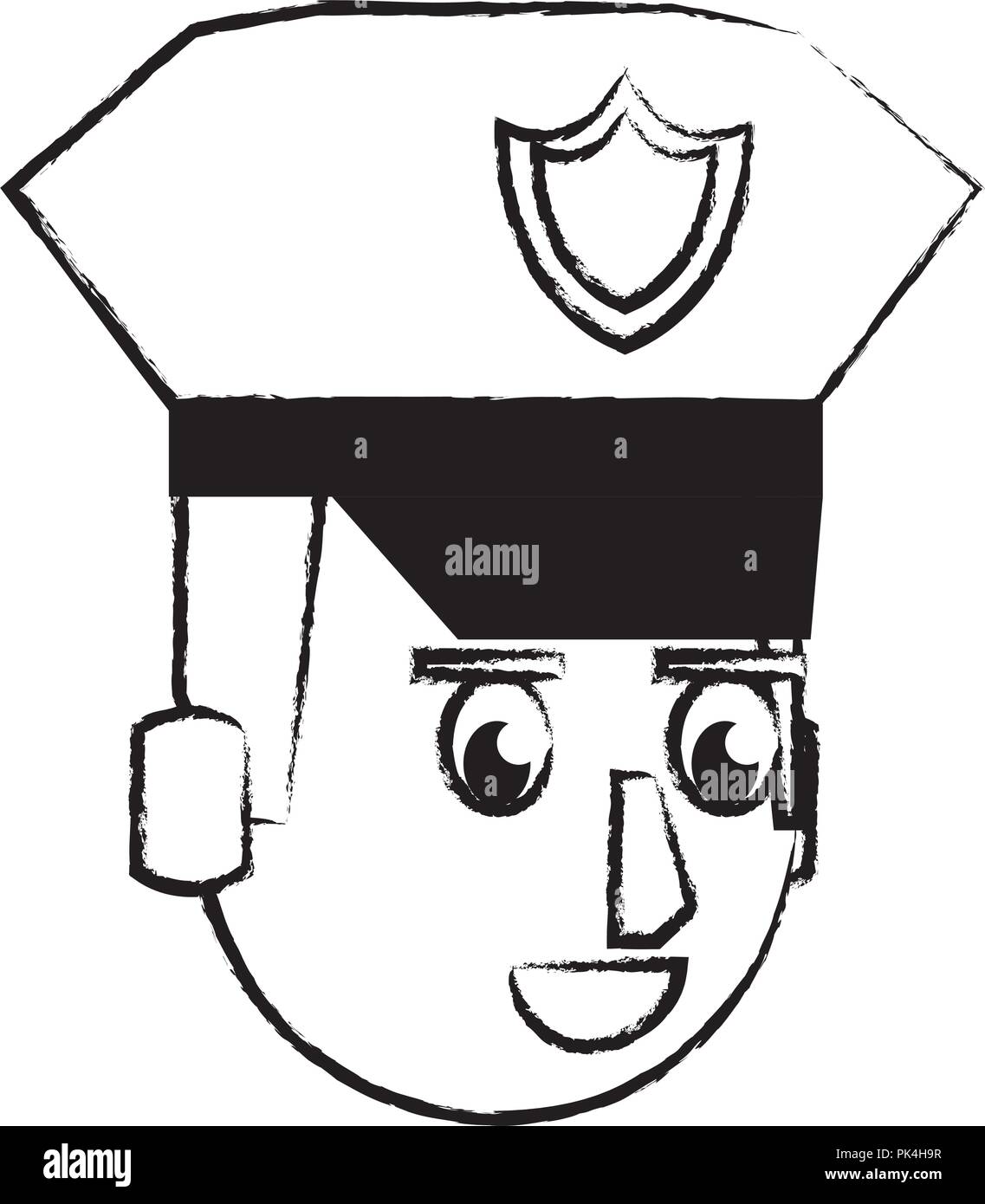 Police face cartoon sketch Stock Vector Image & Art - Alamy