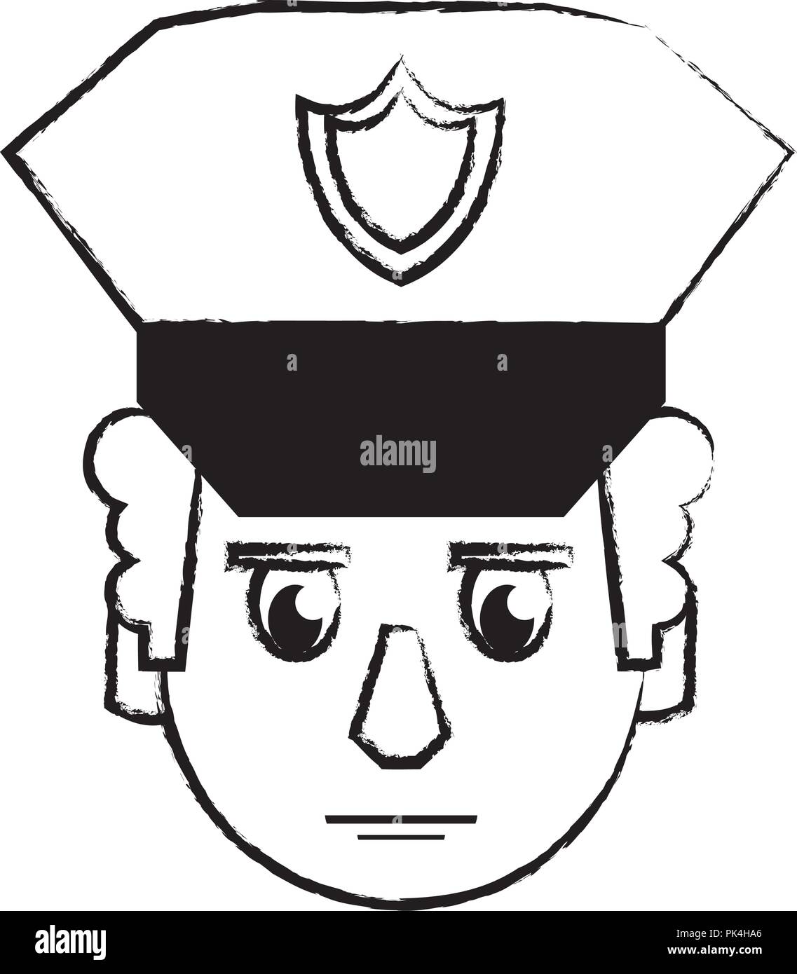 Police face cartoon sketch Stock Vector Image & Art - Alamy