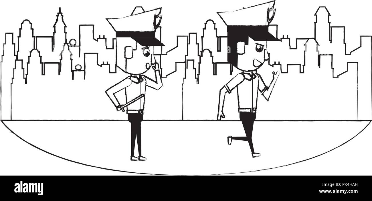 Cops uniform job work occupation authority law Stock Vector Images - Alamy