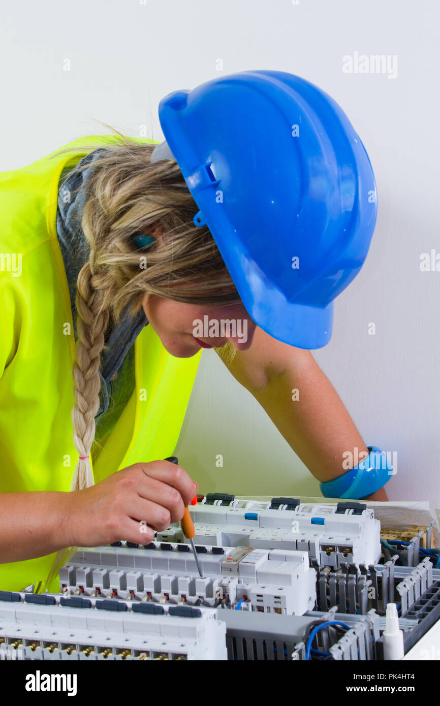 electrician at work in a plant Stock Photo - Alamy