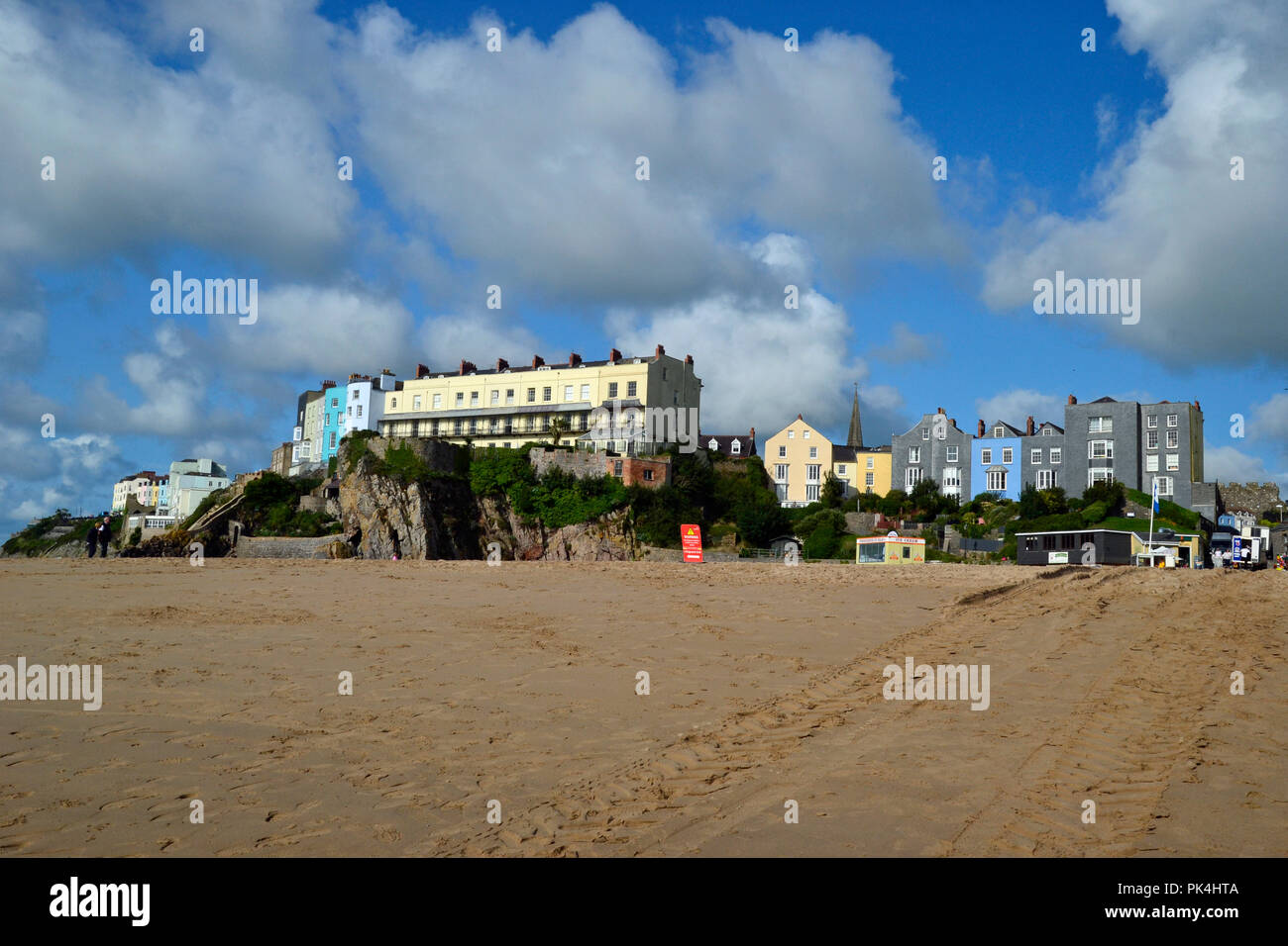 View of Tenby from the Beach, Wales Stock Photo - Alamy
