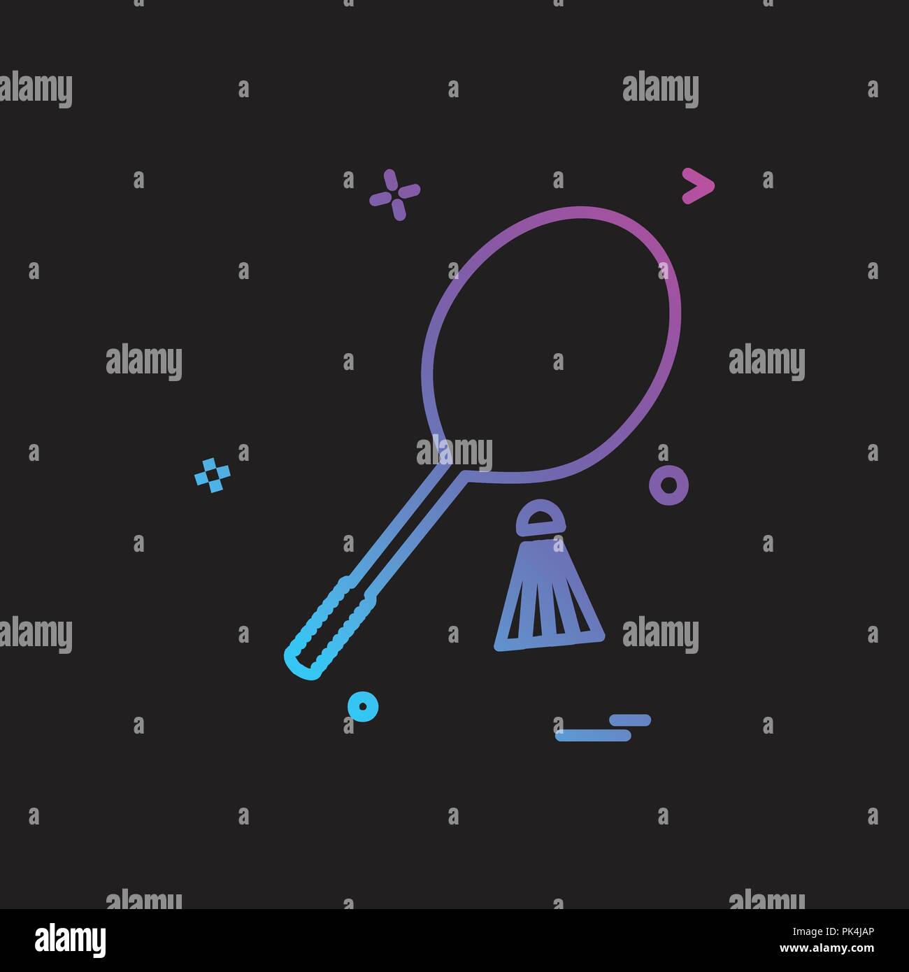 Badminton icon design vector Stock Vector Image & Art - Alamy
