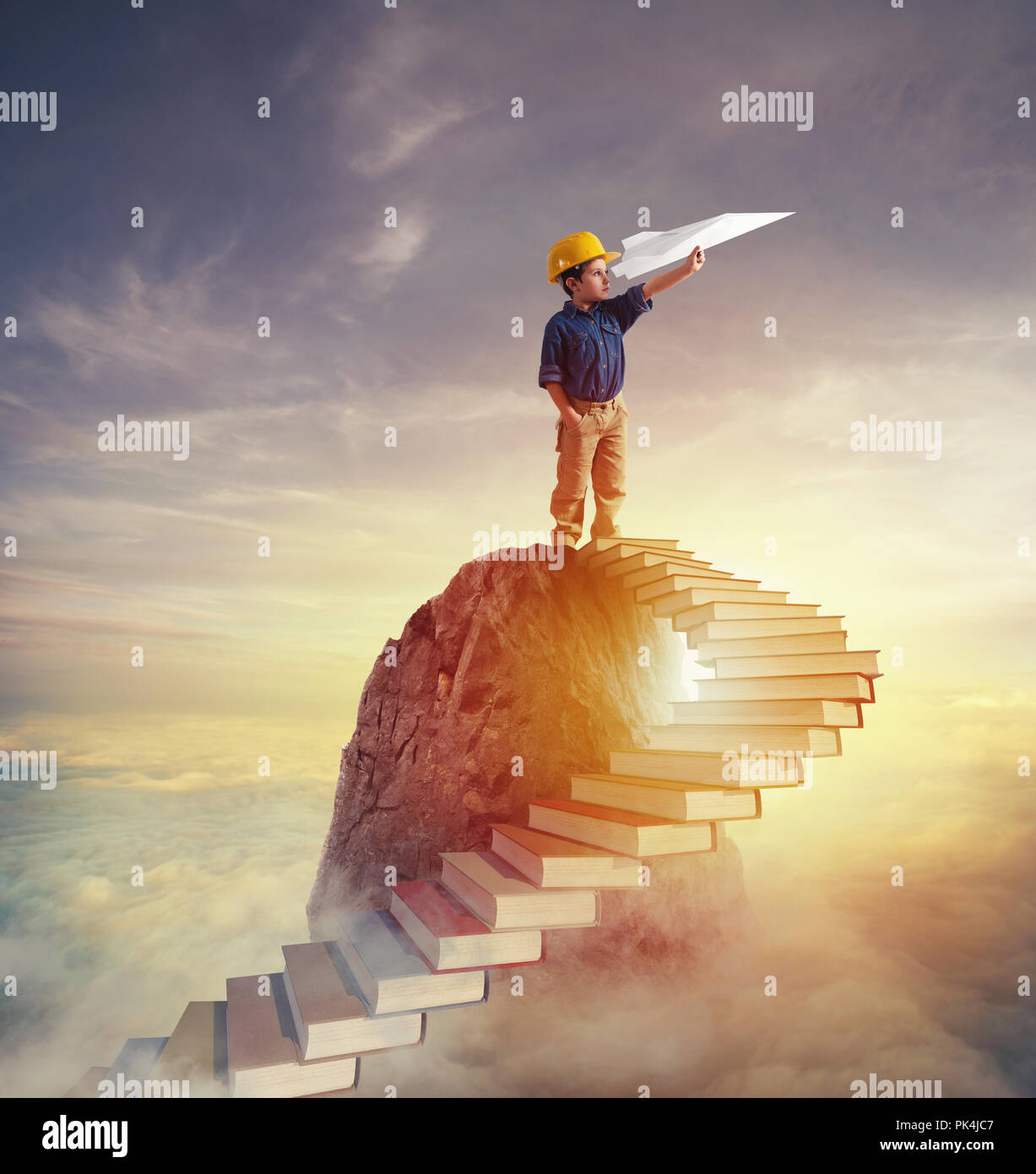Student climbing ladder hi-res stock photography and images - Alamy