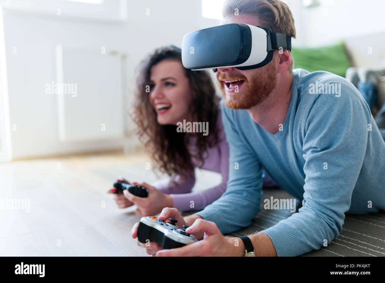 Playing virtual games hi-res stock photography and images - Alamy