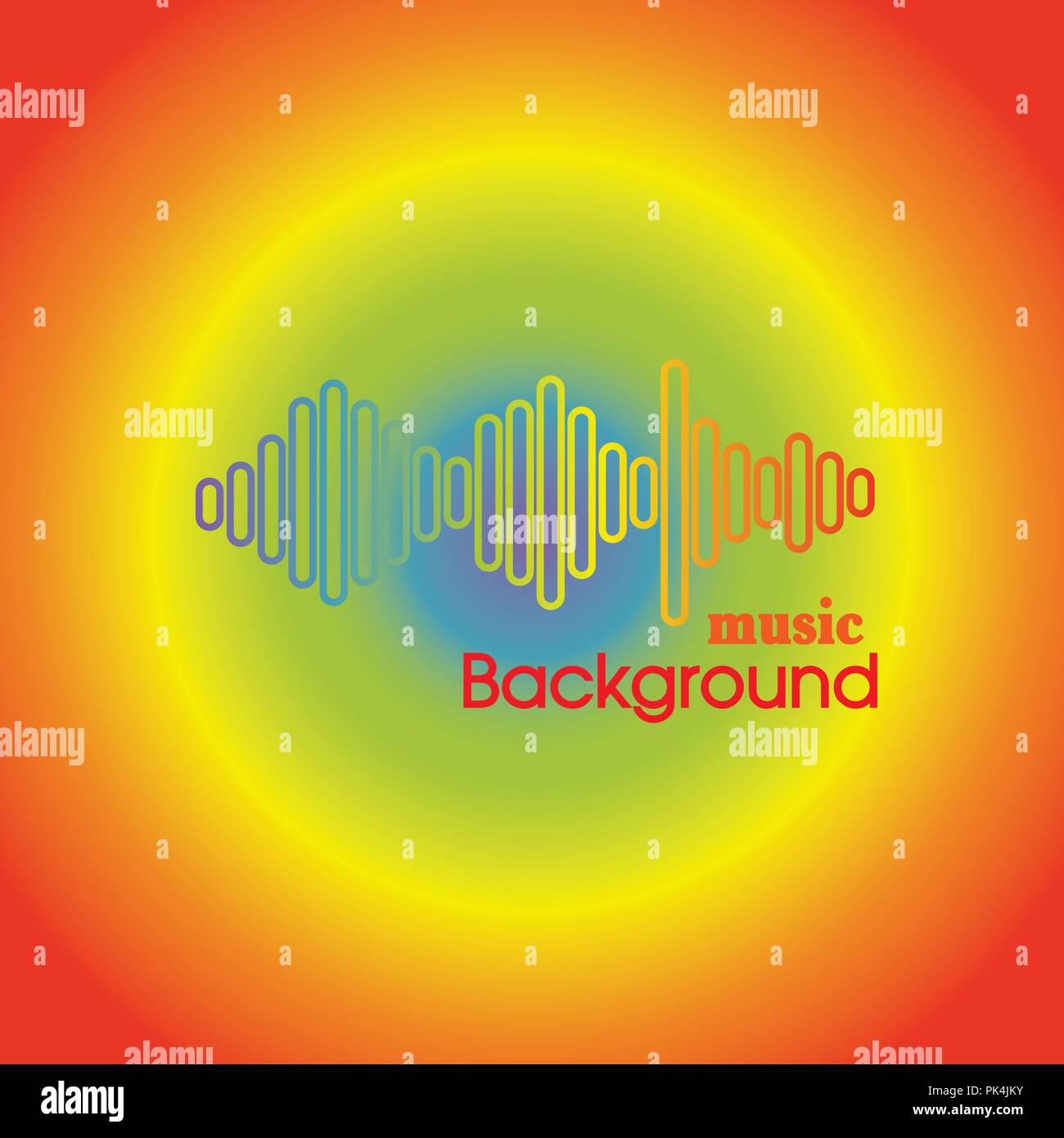 Colorful music background. Music wave player vector illustration ...
