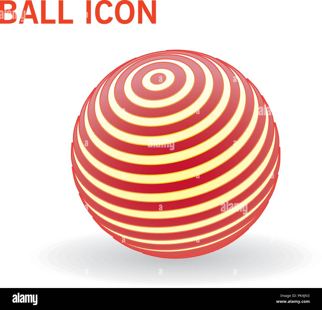 Ball with lines of red and white on a plane Stock Vector Image & Art ...