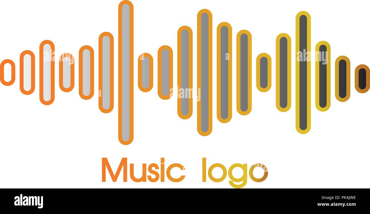 Music wave player logo. Colorful equalizer element. Isolated design ...