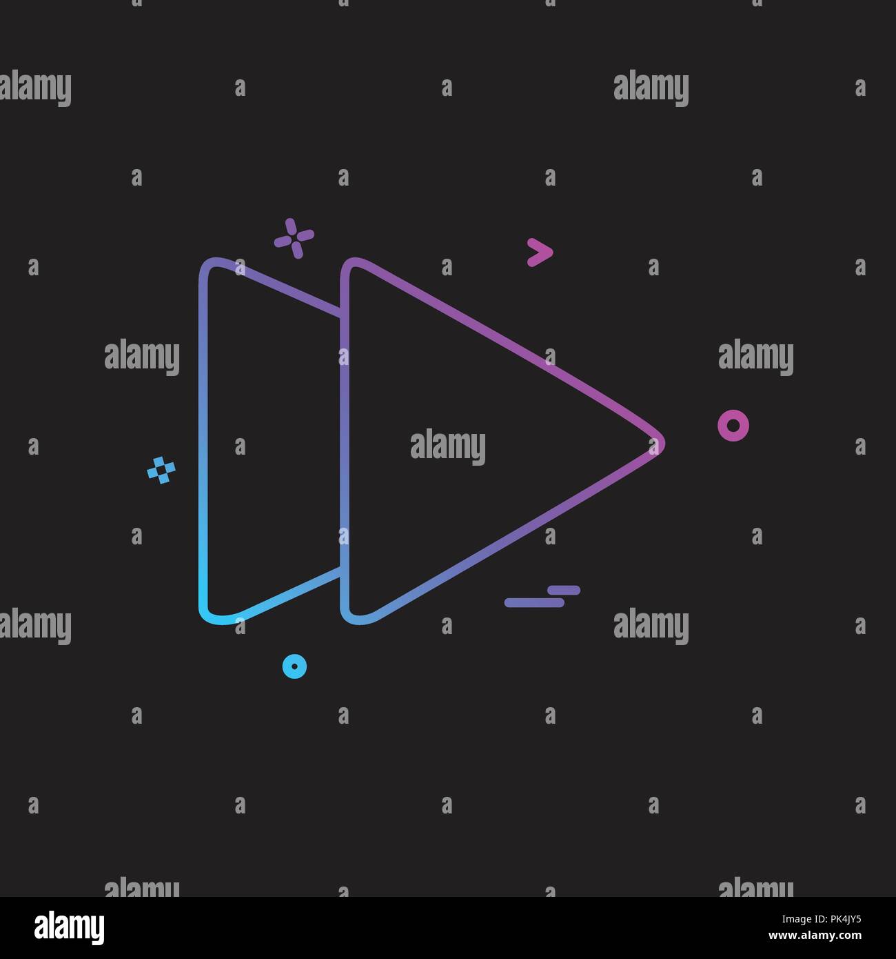 Forward Media icon design vector Stock Vector Image & Art - Alamy