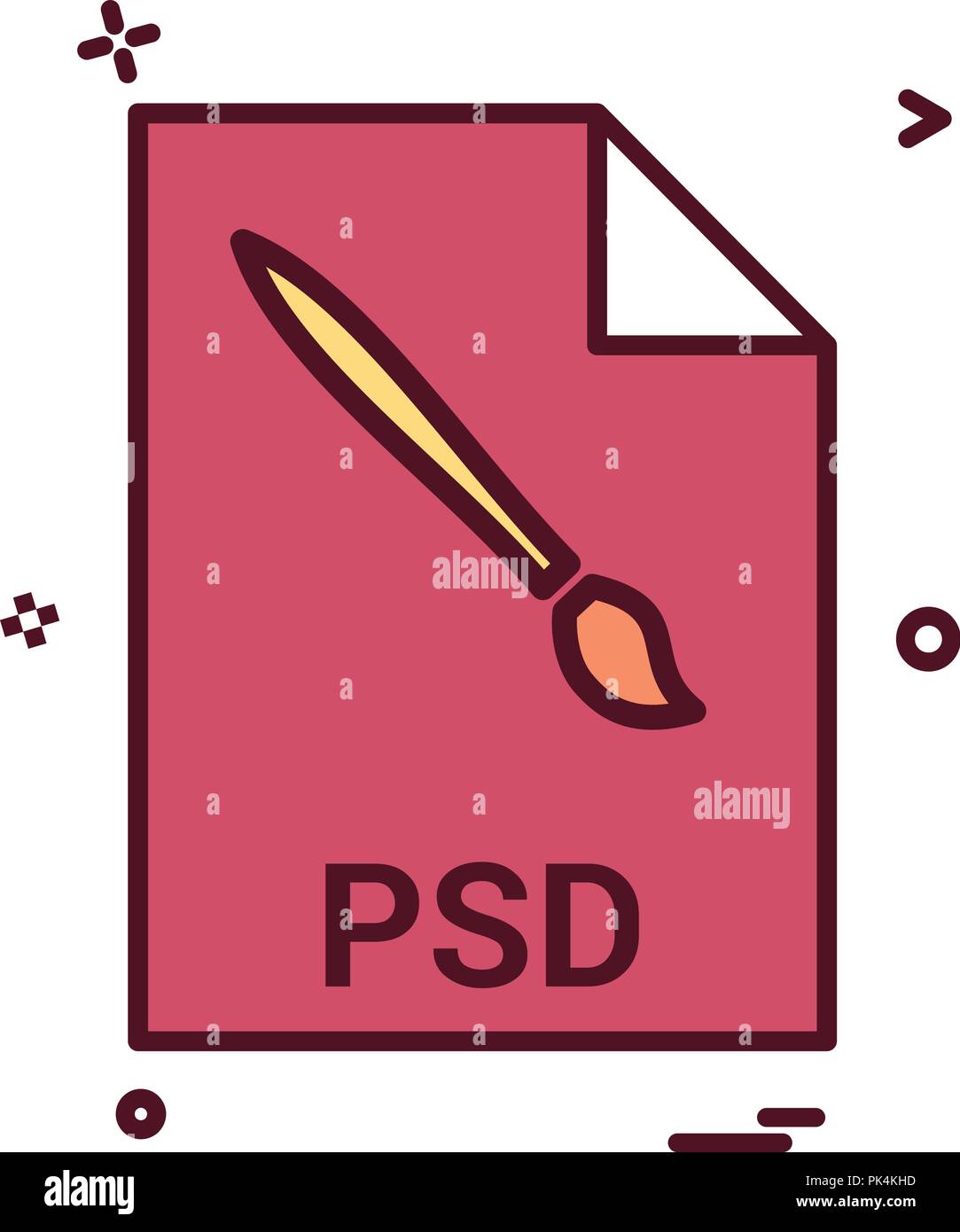 Psd File File Extension File Format Icon Vector Design Stock Vector 6058
