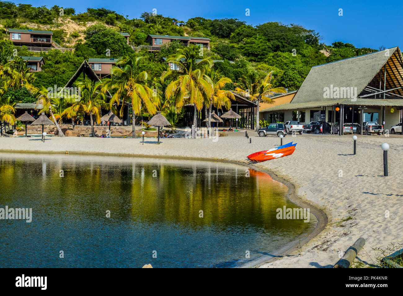 Bilene beach Lagoon is a turqoise green beach , lagoon , back waters ...