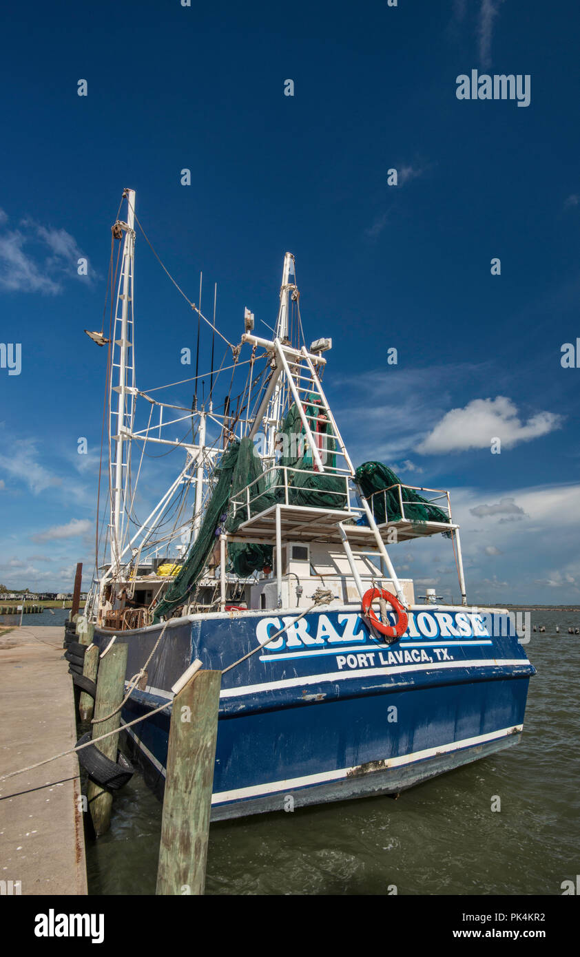 Shrimpboat at port in Palacios, Gulf Coast, Texas, USA Stock Photo - Alamy