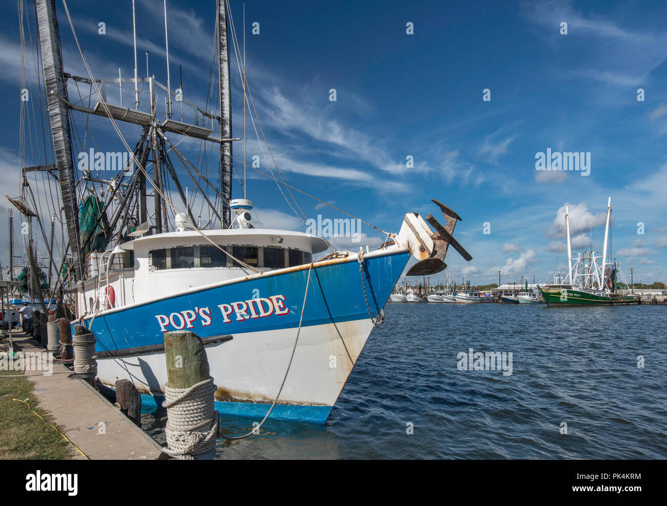 Shrimpboat at port in Palacios, Gulf Coast, Texas, USA Stock Photo - Alamy