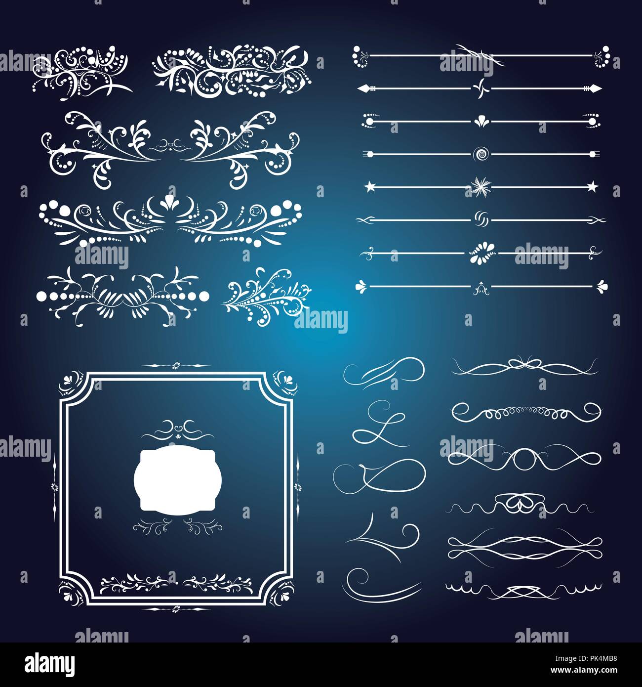 Large set of Victorian Calligraphic Swirls Stock Vector Image & Art - Alamy