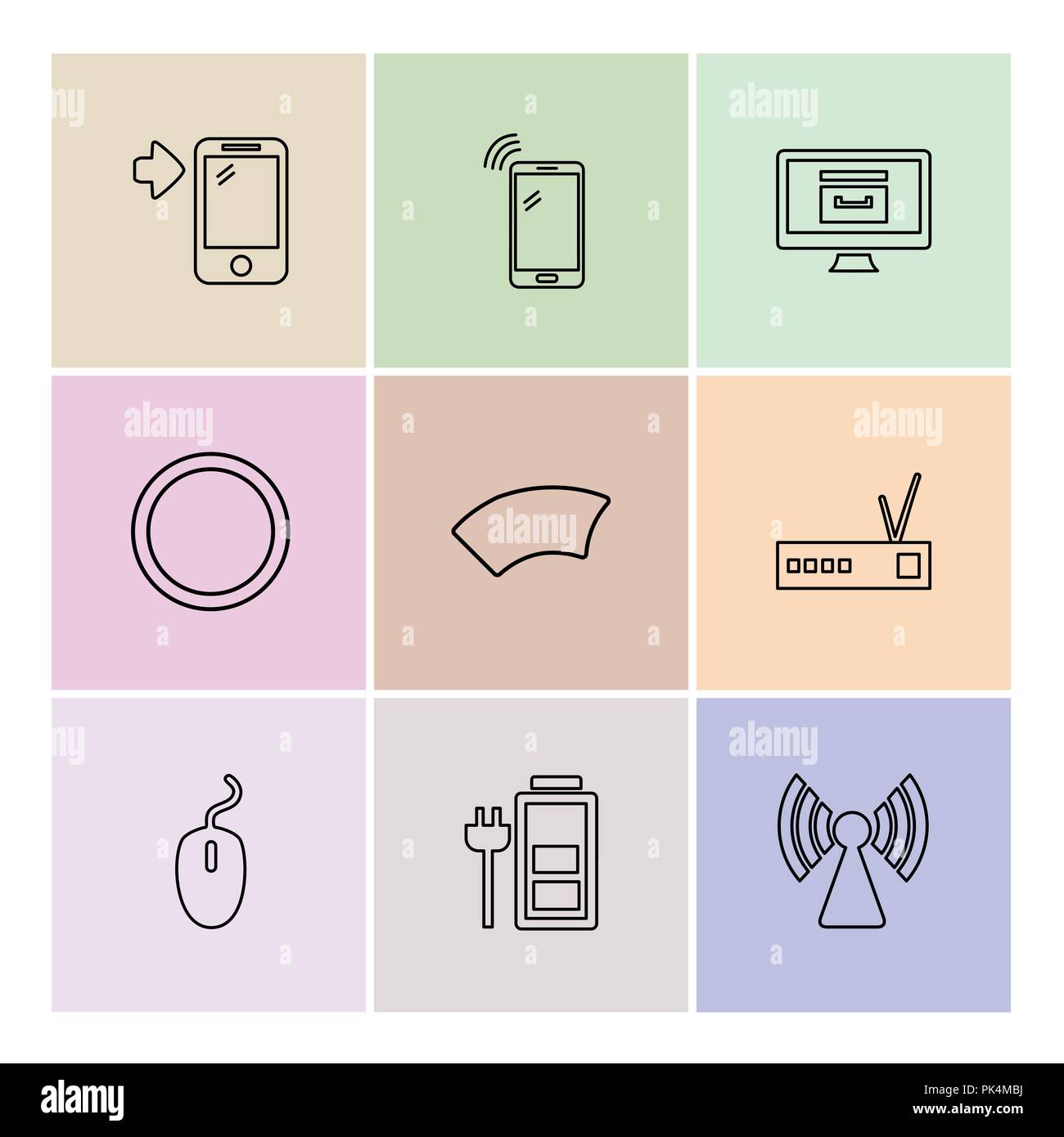 battery , wifi , network , infrared , signals , web , user interface ...