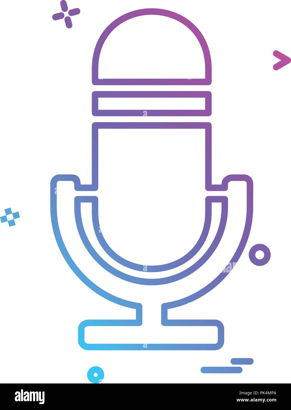 Mic icon design vector Stock Vector Image & Art - Alamy