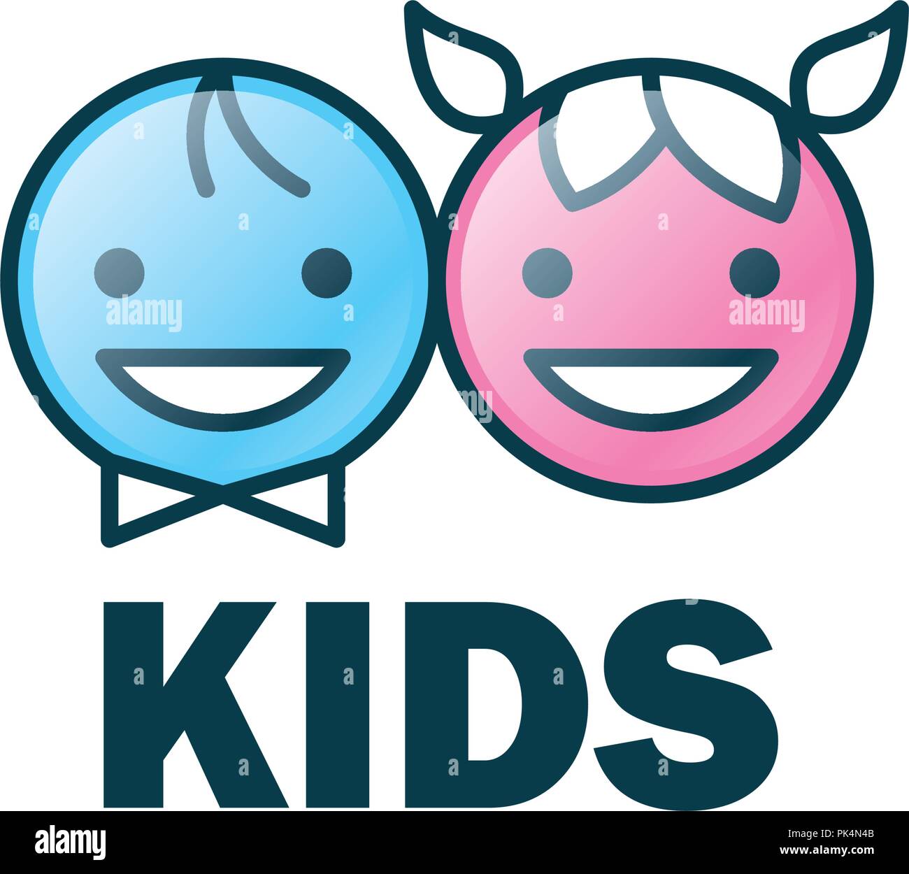 vector logo kids Stock Vector Image & Art - Alamy