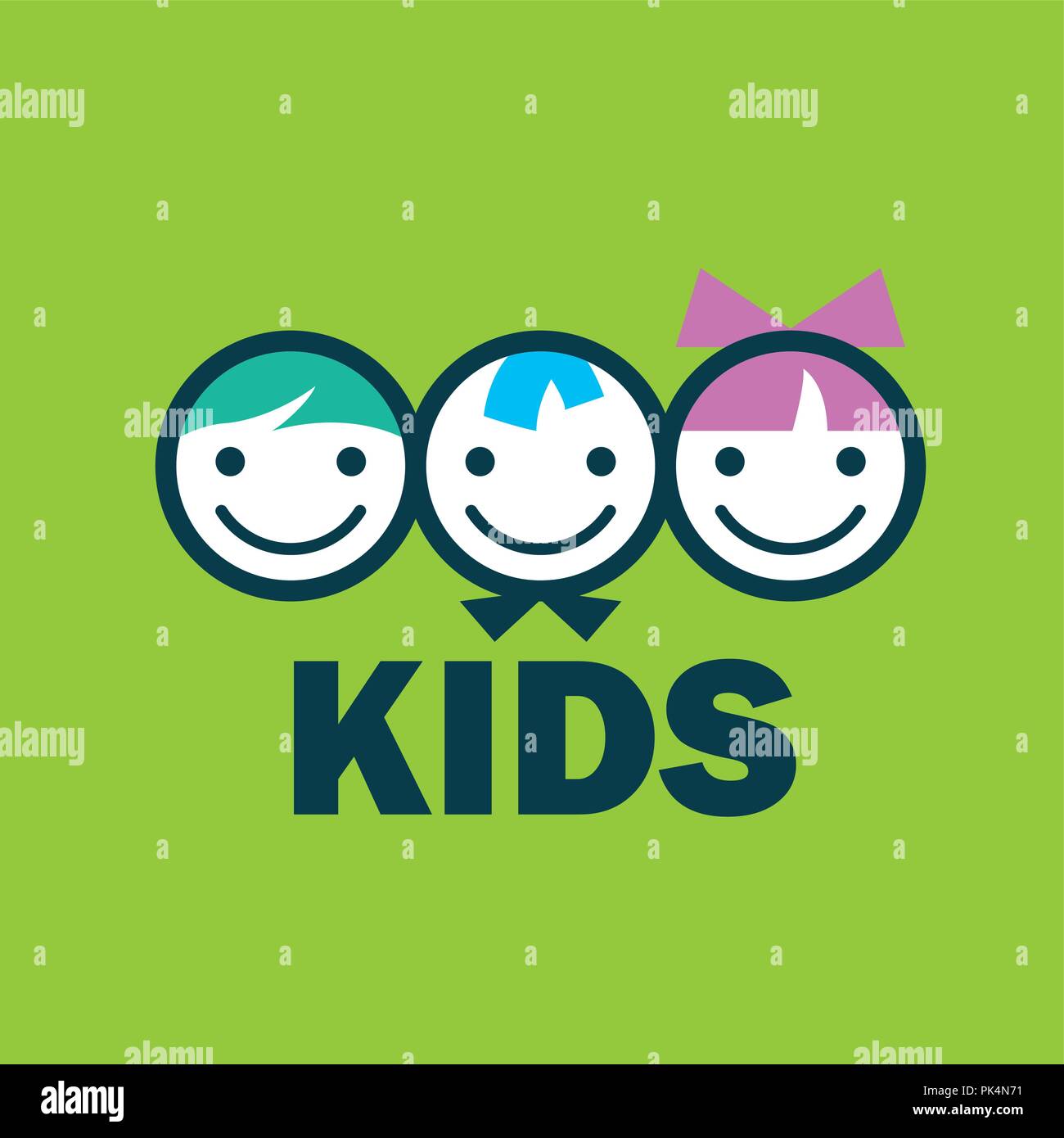 vector logo kids Stock Vector Image & Art - Alamy