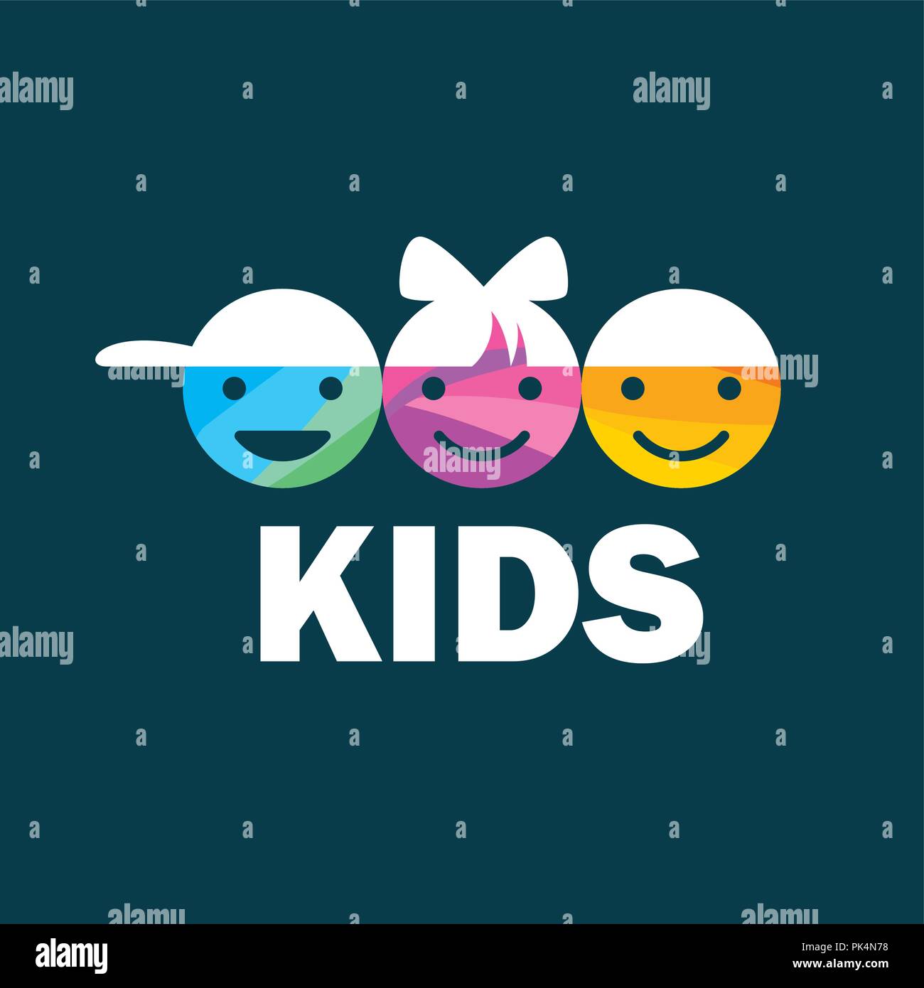 vector logo kids Stock Vector Image & Art - Alamy