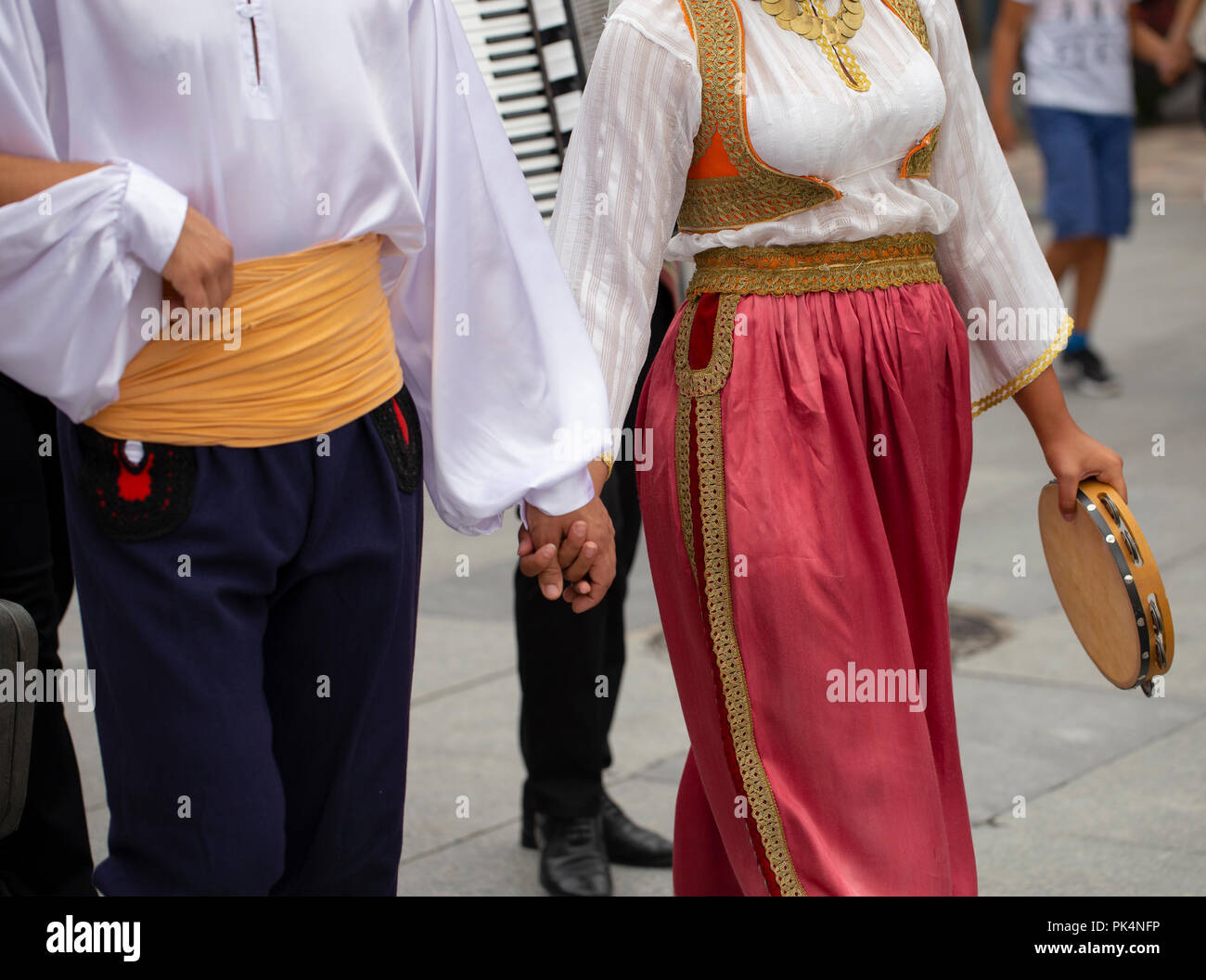 Serbian folk dance group Stock Photo - Alamy