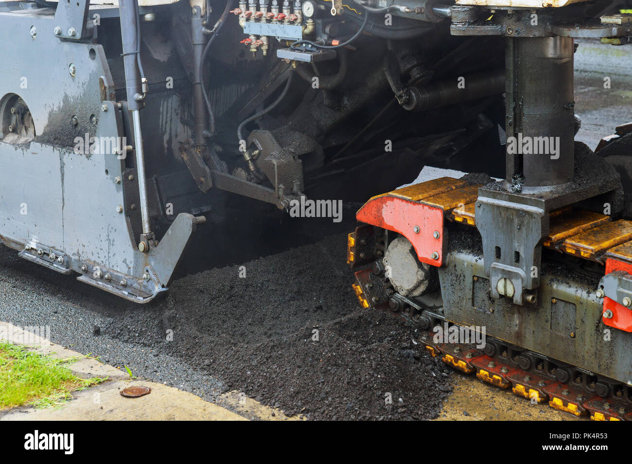 Old road asphalt work hi-res stock photography and images - Alamy