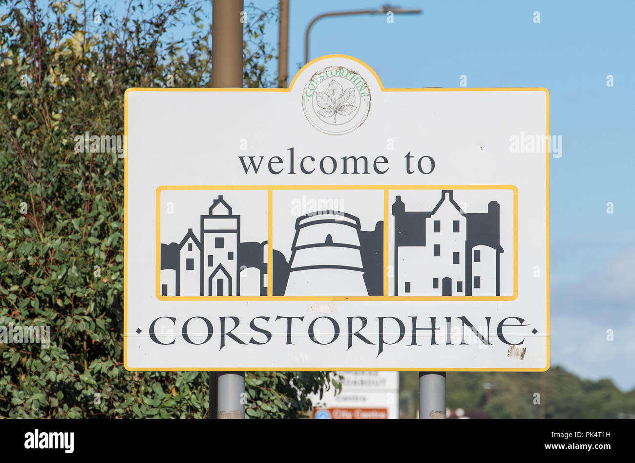 Corstorphine Road Sign Stock Photo - Alamy