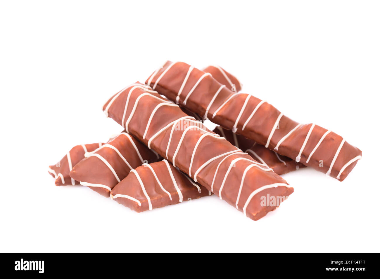 Chocolate sticks isolated on white background Stock Photo - Alamy