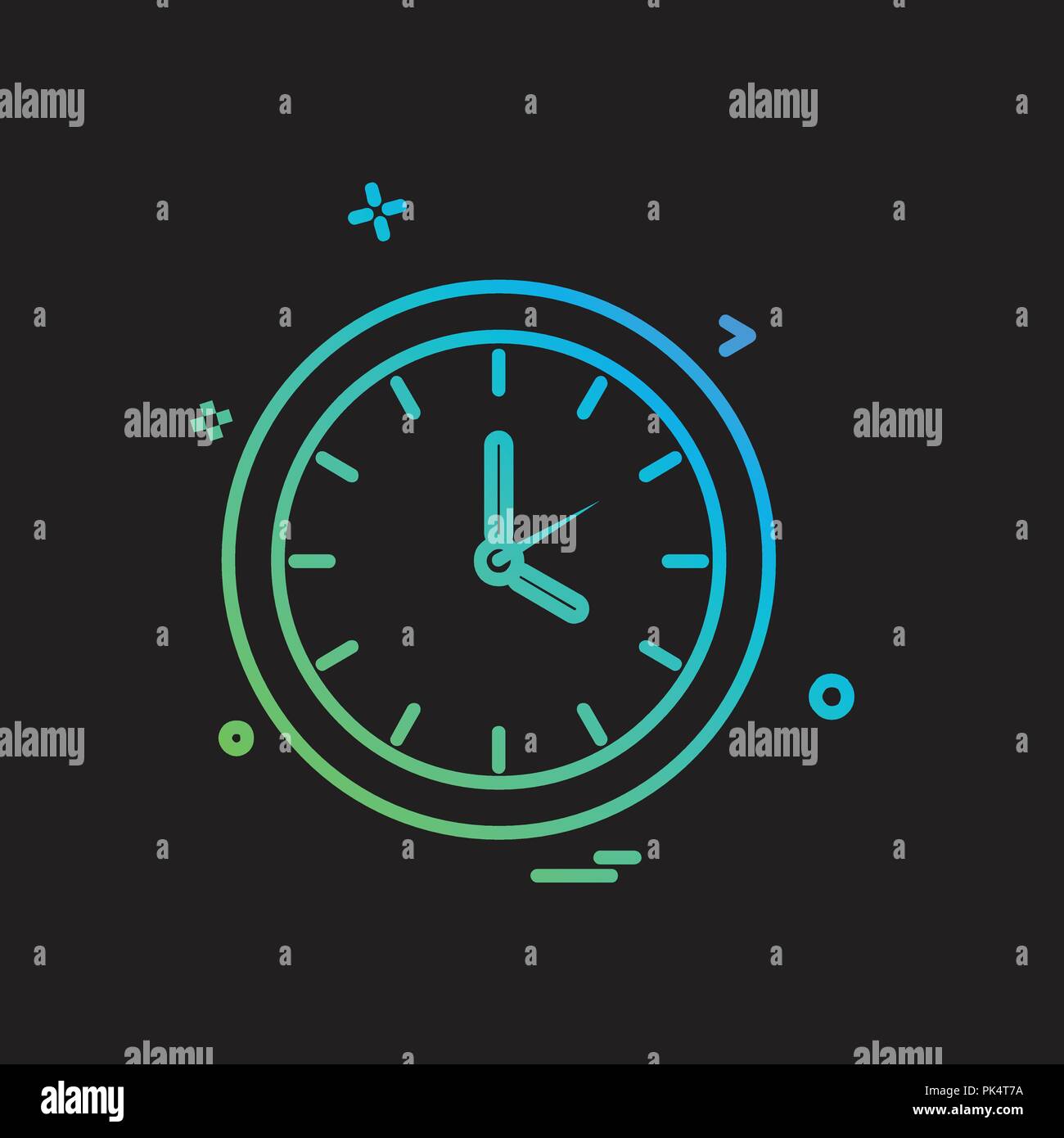 Clock icon design vector Stock Vector Image & Art - Alamy