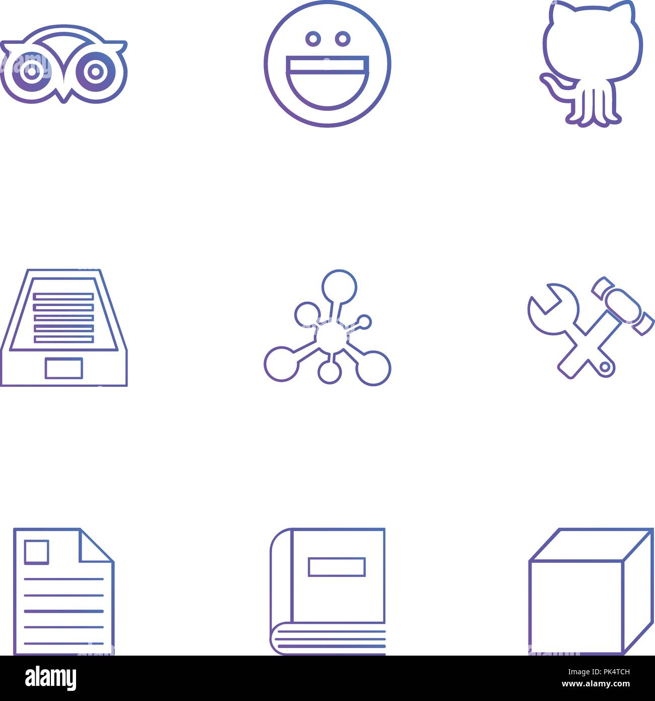 Github icon vector hi-res stock photography and images - Alamy