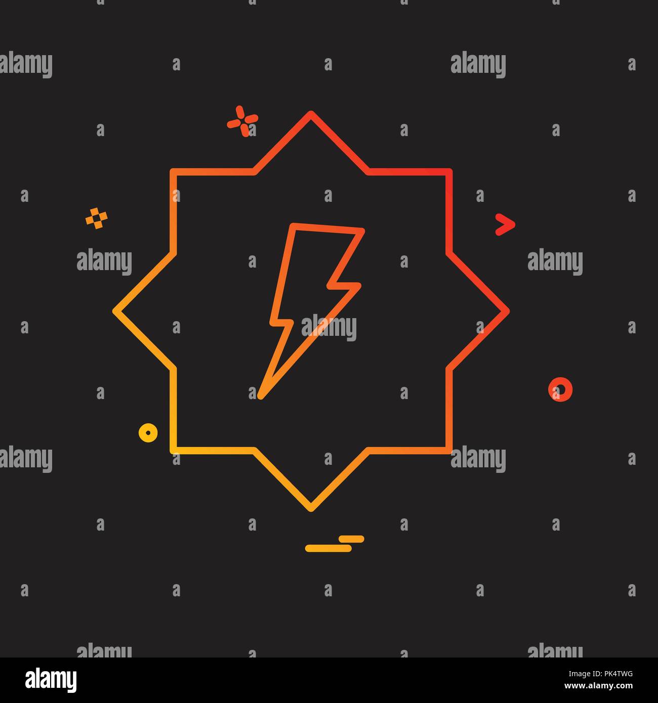 Electric current icon design vector Stock Vector Image & Art - Alamy