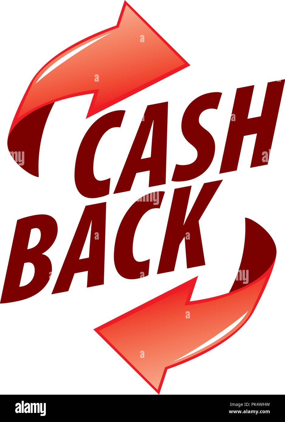 Ribbon cashback symbol logo Stock Vector Images - Alamy