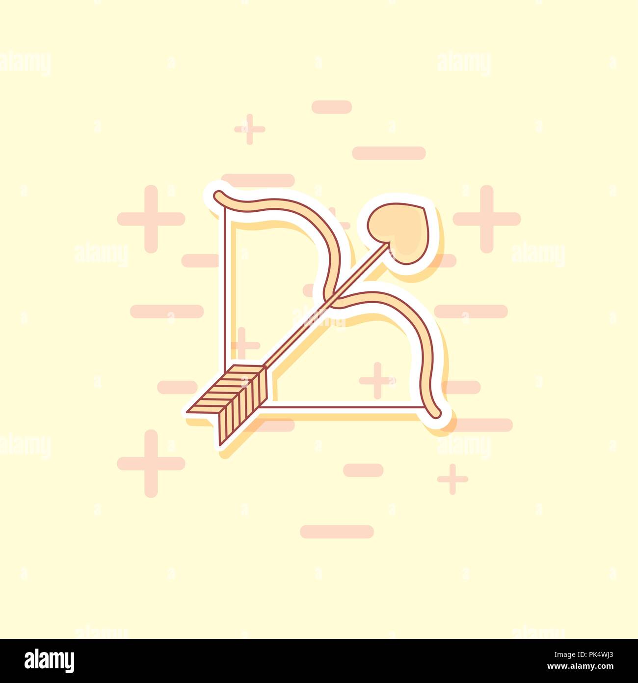 wedding celebration card with cupid bow vector illustration design ...
