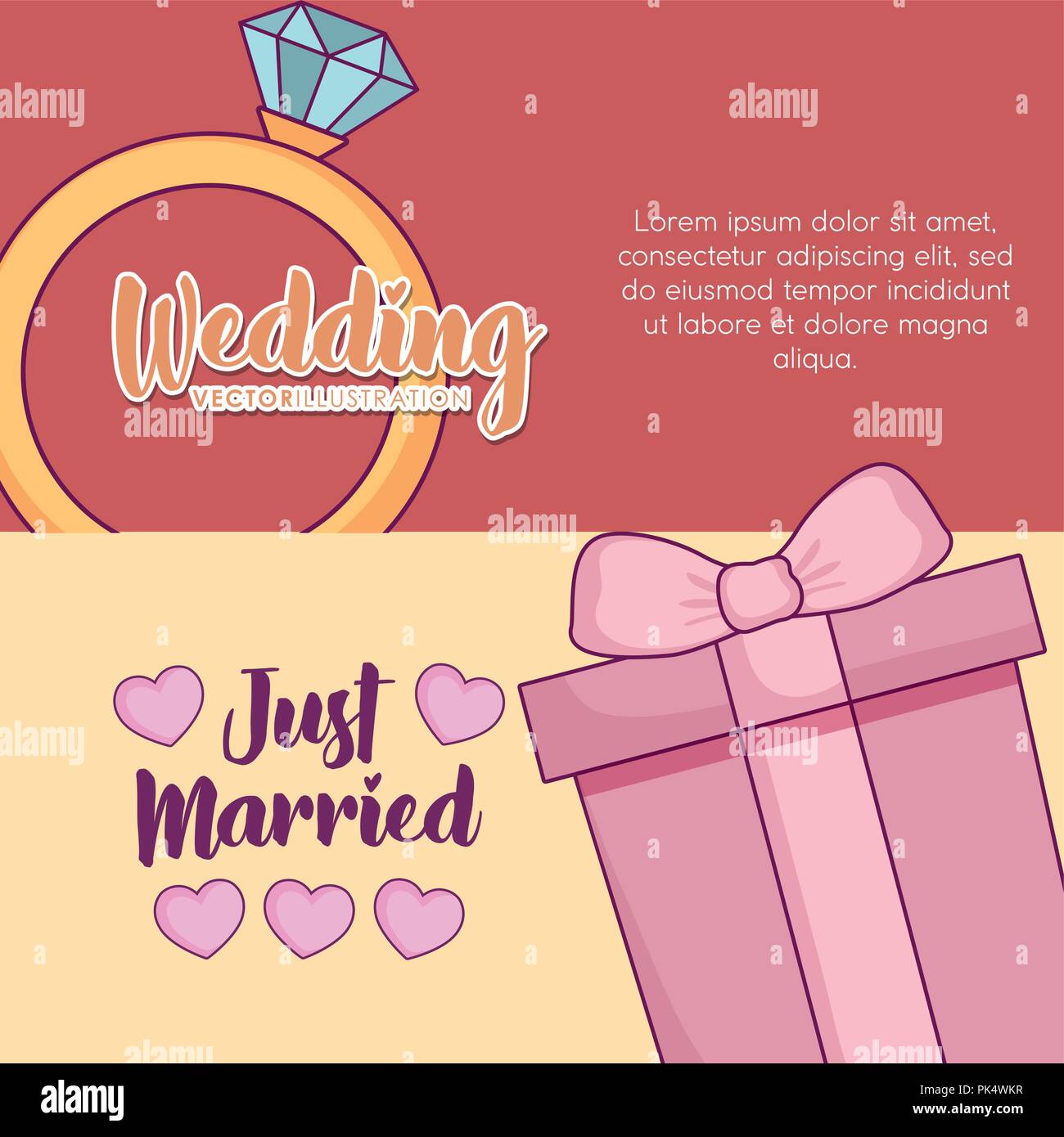 wedding celebration card with set icons vector illustration design ...