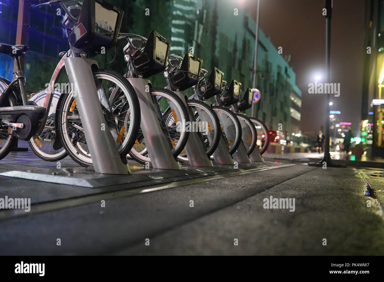 Business center with high skyscrapers Stock Photo - Alamy